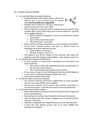 Final Finals Study Guide - CHEM 3570 - CHEM 3570 Professor Ganem Final Study Guide Chapters 1 ...