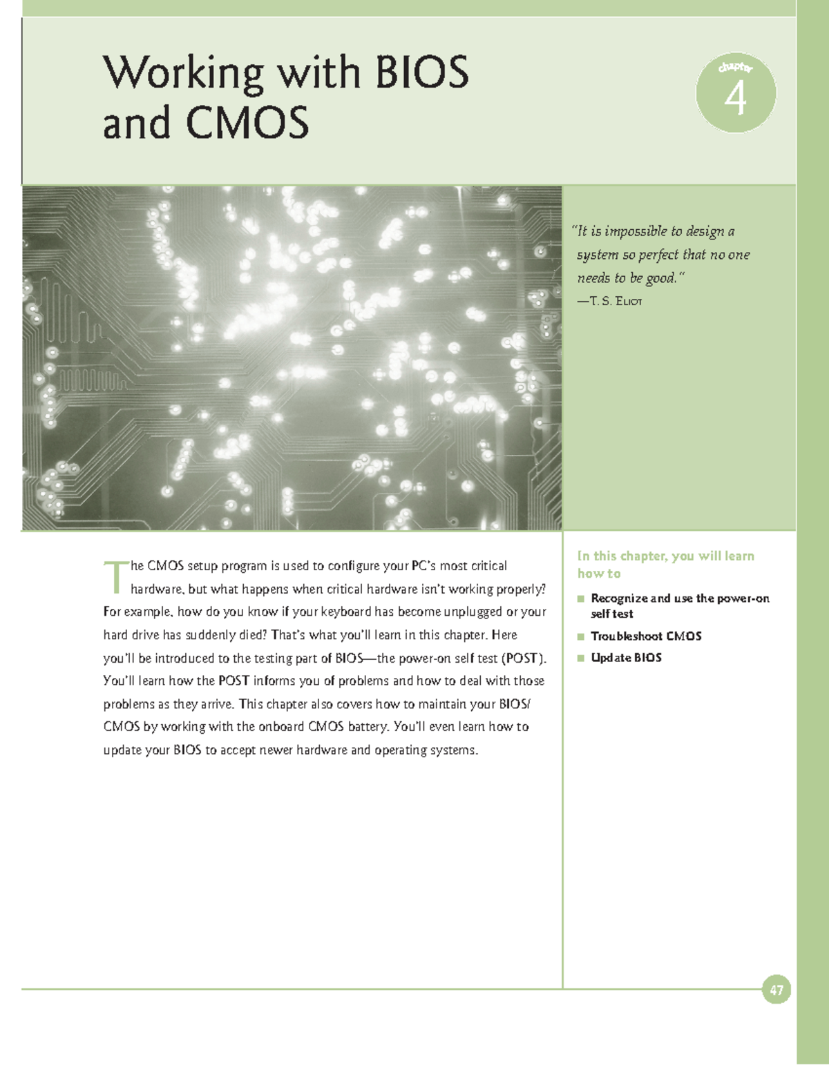 BIOS - Book by sir Adolph Caleb. - 4 Working with BIOS and CMOS “It is ...