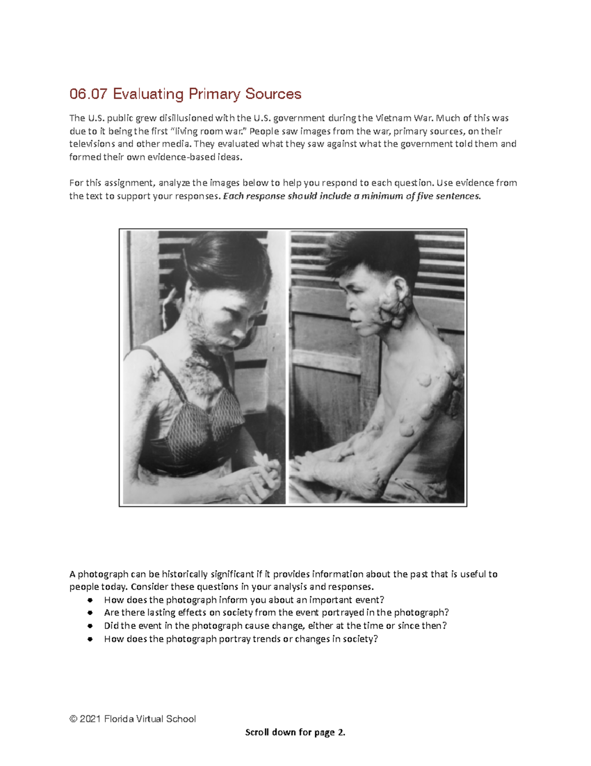 06.07 Disillusionment - 06 Evaluating Primary Sources The U. public ...