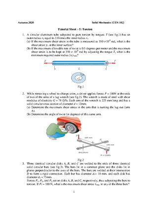 Tutorial 1 - tut - Warning: TT: undefined function: 32 Department of Mechanical and Industrial ...