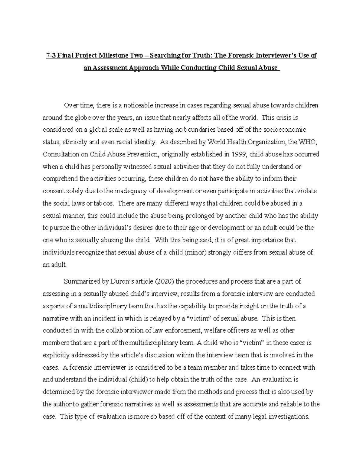 Finalized PSY 205 7-3 Final Project Milestone Two - 7-3 Final Project ...