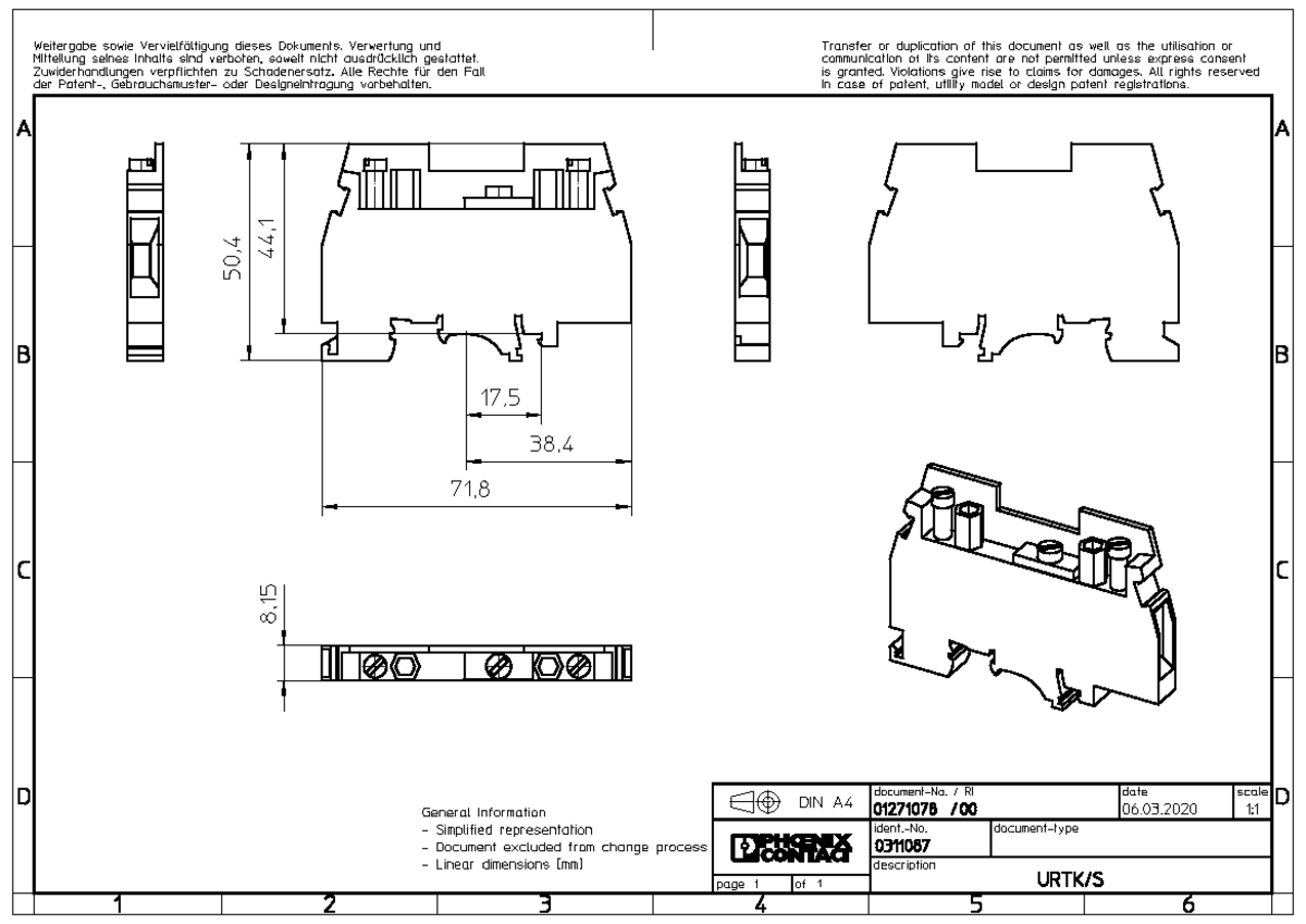 Pxc 0311087 06 00 URTK-S 2D - Ing. Electromecanica - Studocu