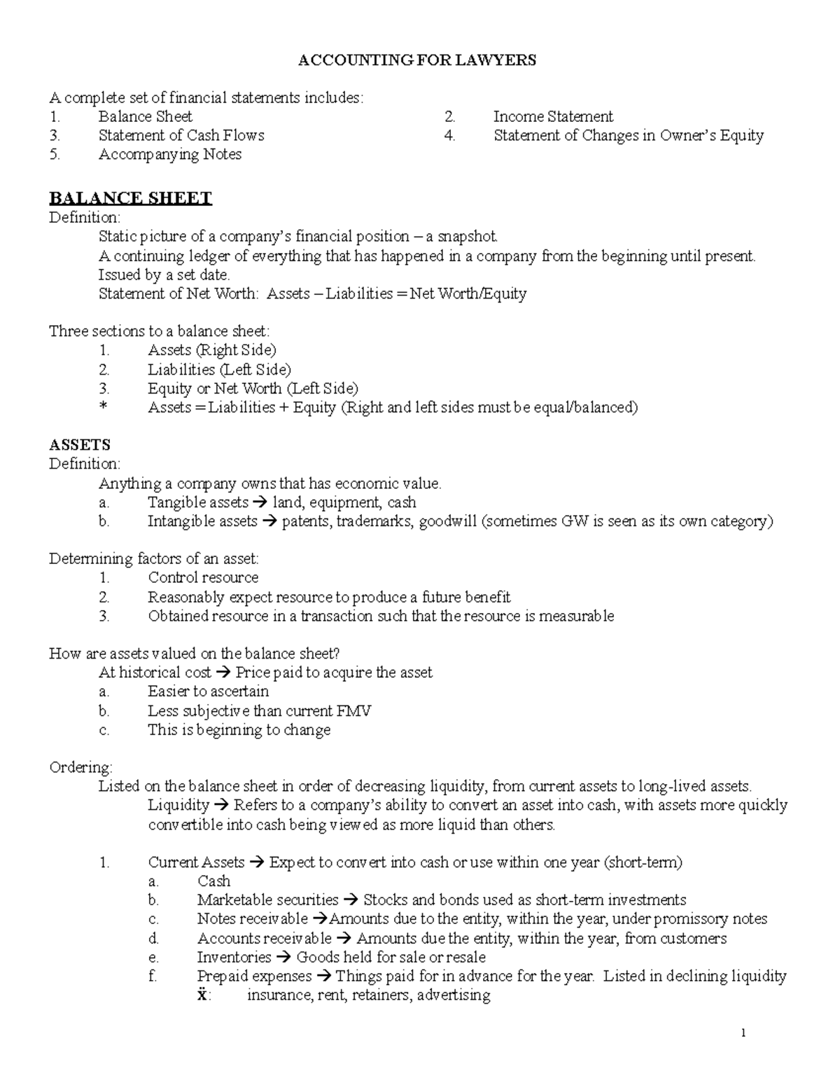 Accounting-for-Lawyers - ACCOUNTING FOR LAWYERS A complete set of ...
