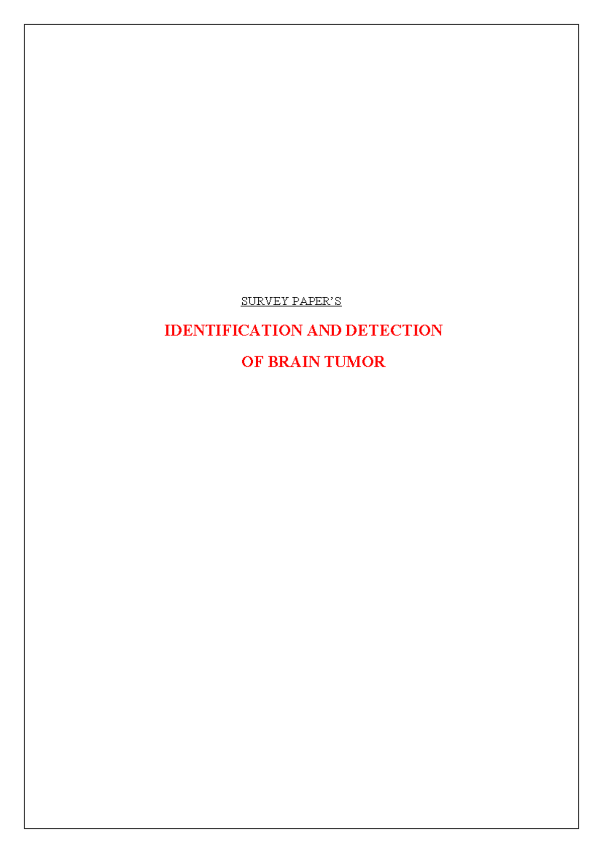 Survey Paper - Summary information tecchnology - SURVEY PAPER’S ...