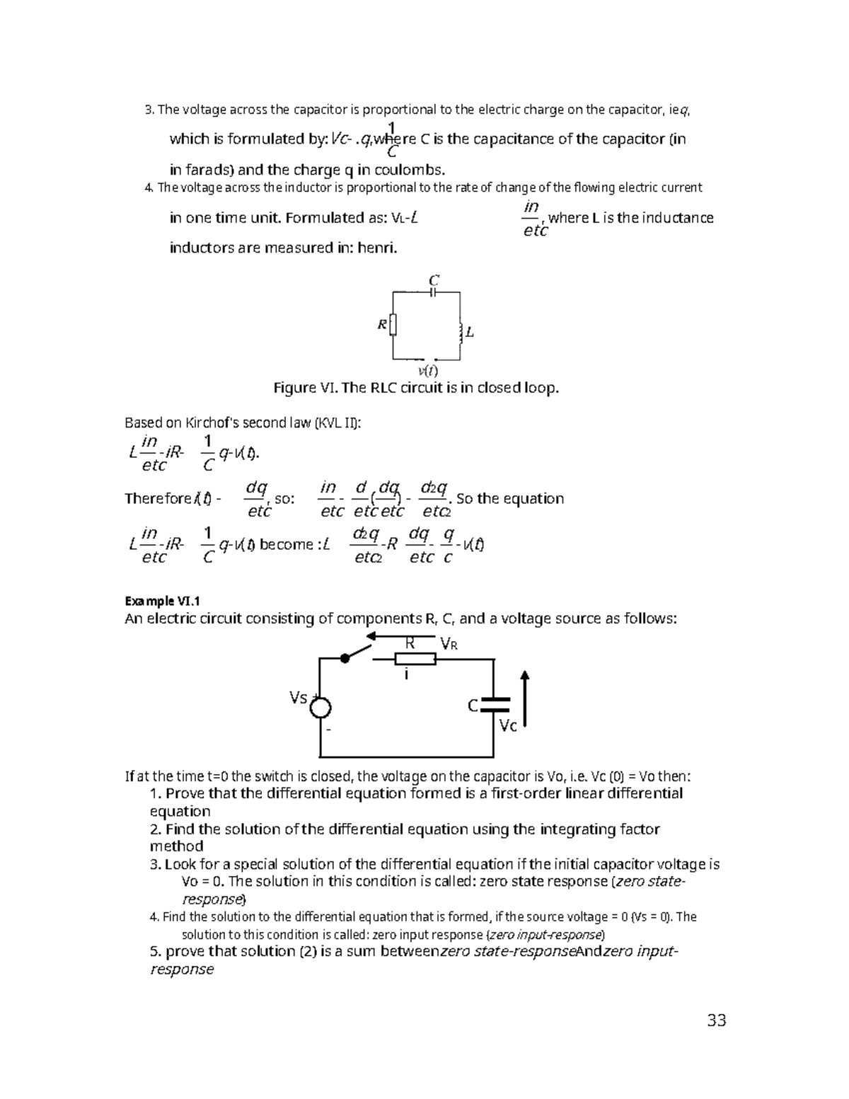 Applied Math-5 - The voltage across the capacitor is proportional to ...