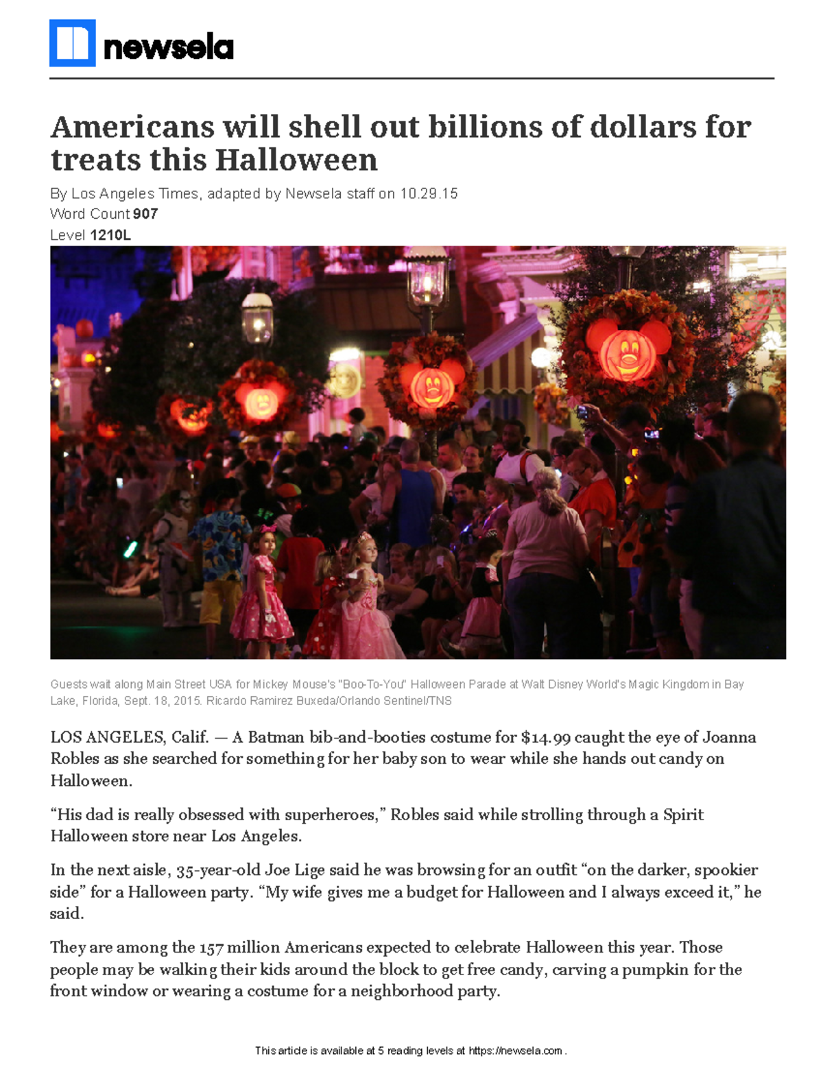 Halloween - Assignments for the class on the short story. - Americans ...