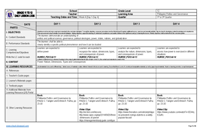 PPG Week b - Political Ideologies - Grades 1 to 12 DAILY LESSON PLAN ...
