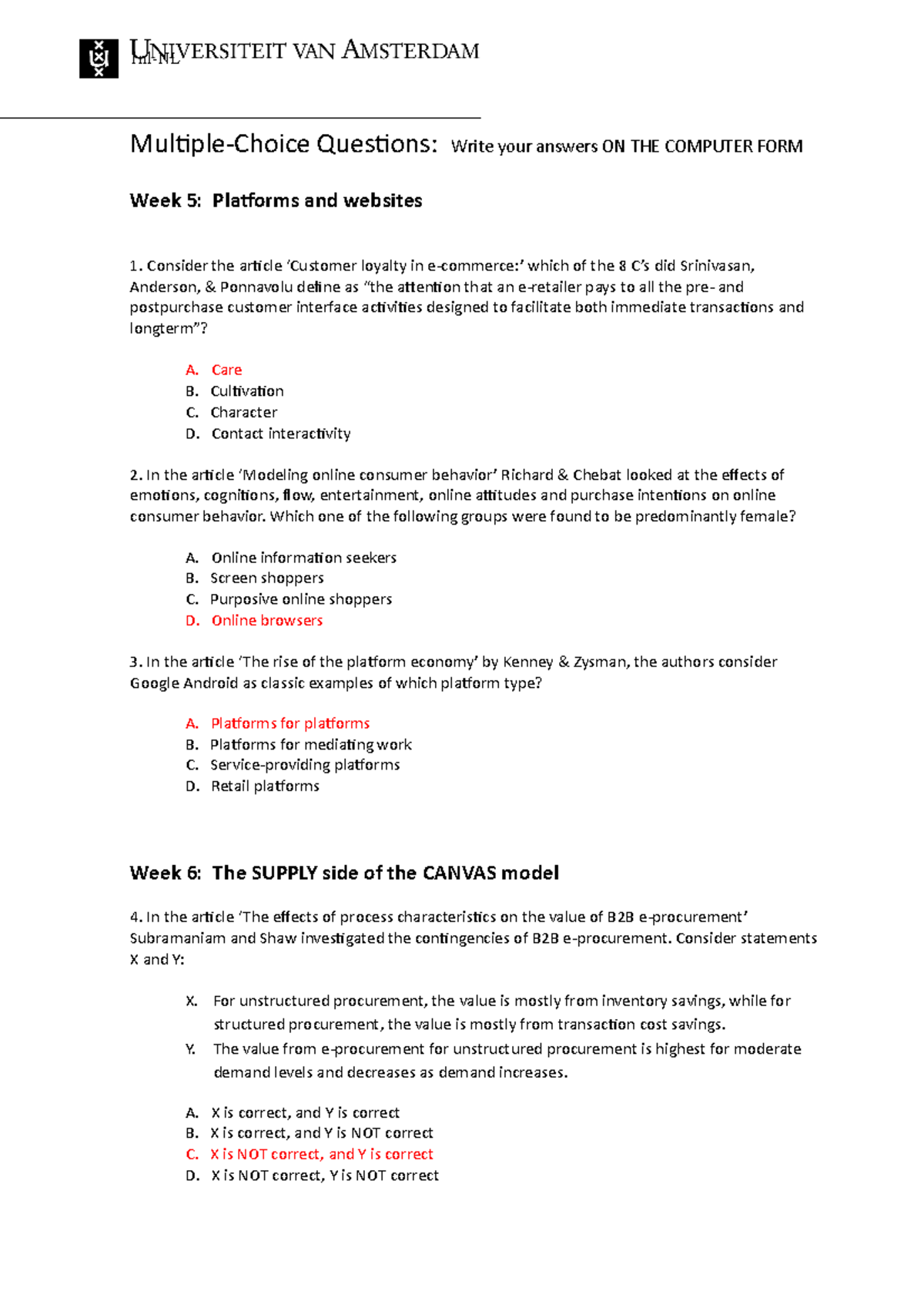 22-23 E-bus Example questions Final With ANS - Multiple-Choice ...