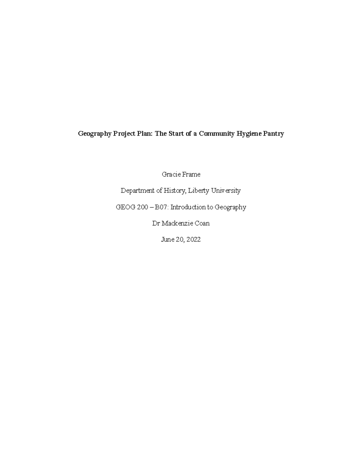 Geography Project - Introduction There are many different things that I ...