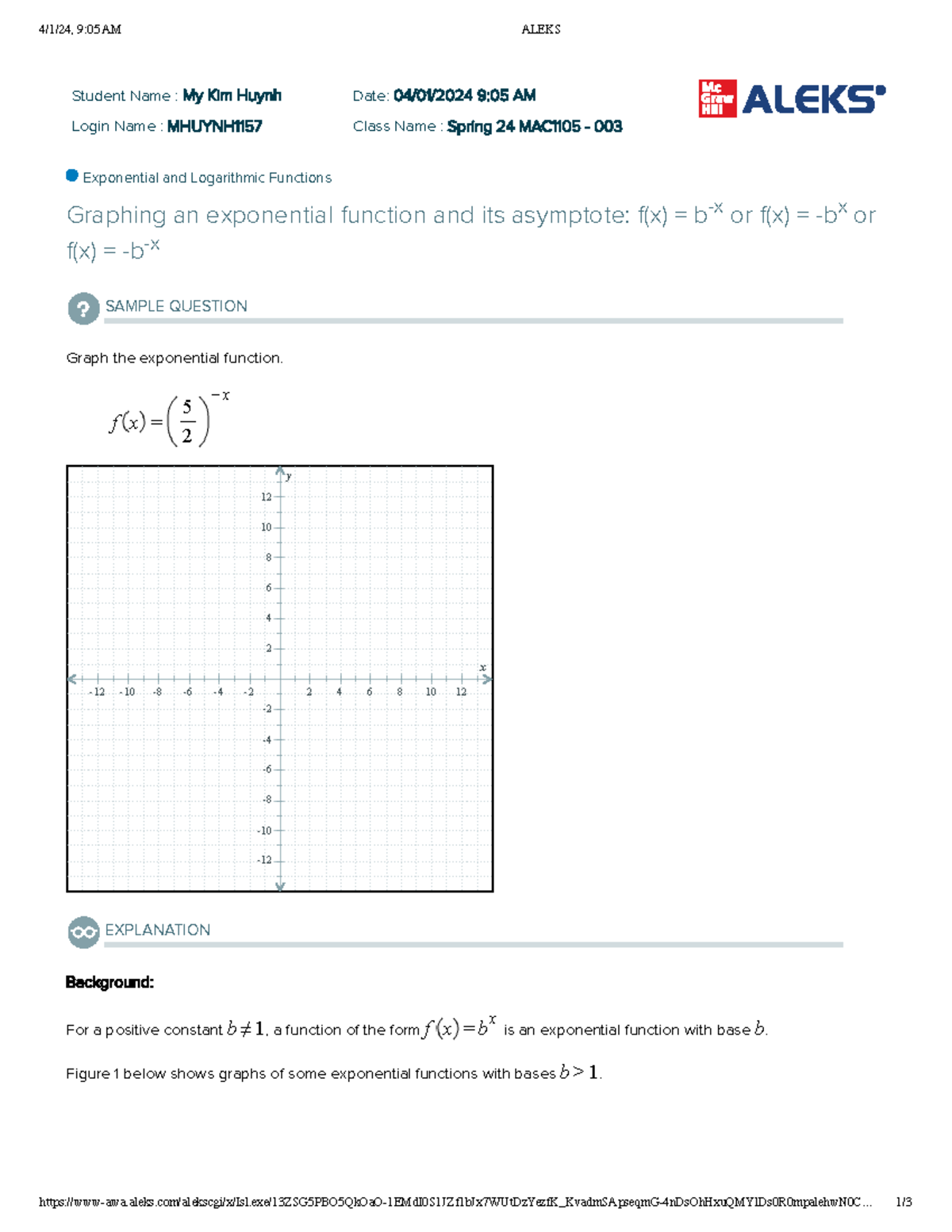 Aleks 102 - MAC 1105C - 4/1/24, 9:05 AM ALEKS - Studocu