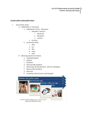 1. Introduction to Animal Health and Disease - AAS 439, Fundamentals of ...
