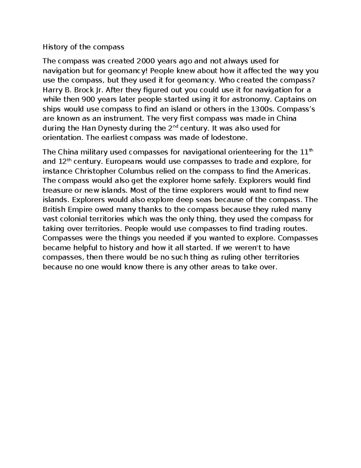 History of the compass - This is trash - History of the compass The ...