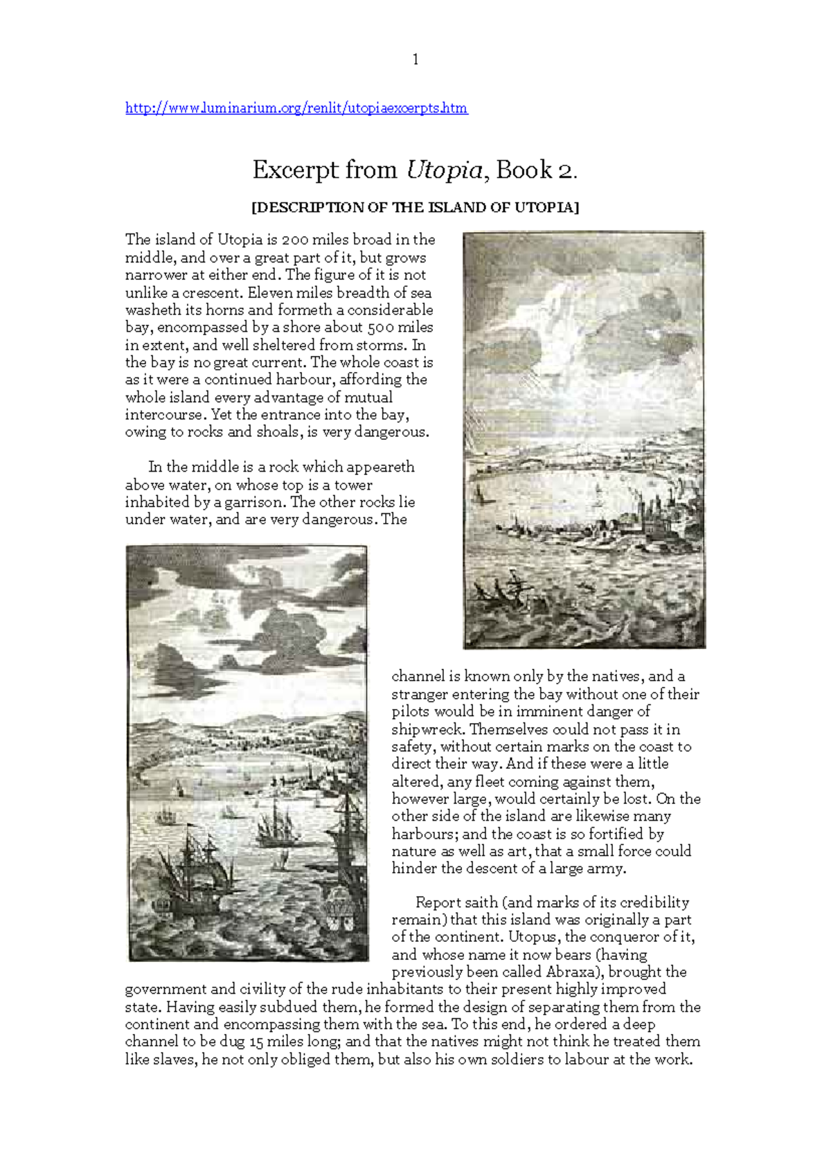 Thomas More Utopia Excerpts - luminarium/renlit/utopiaexcerpts.htm ...