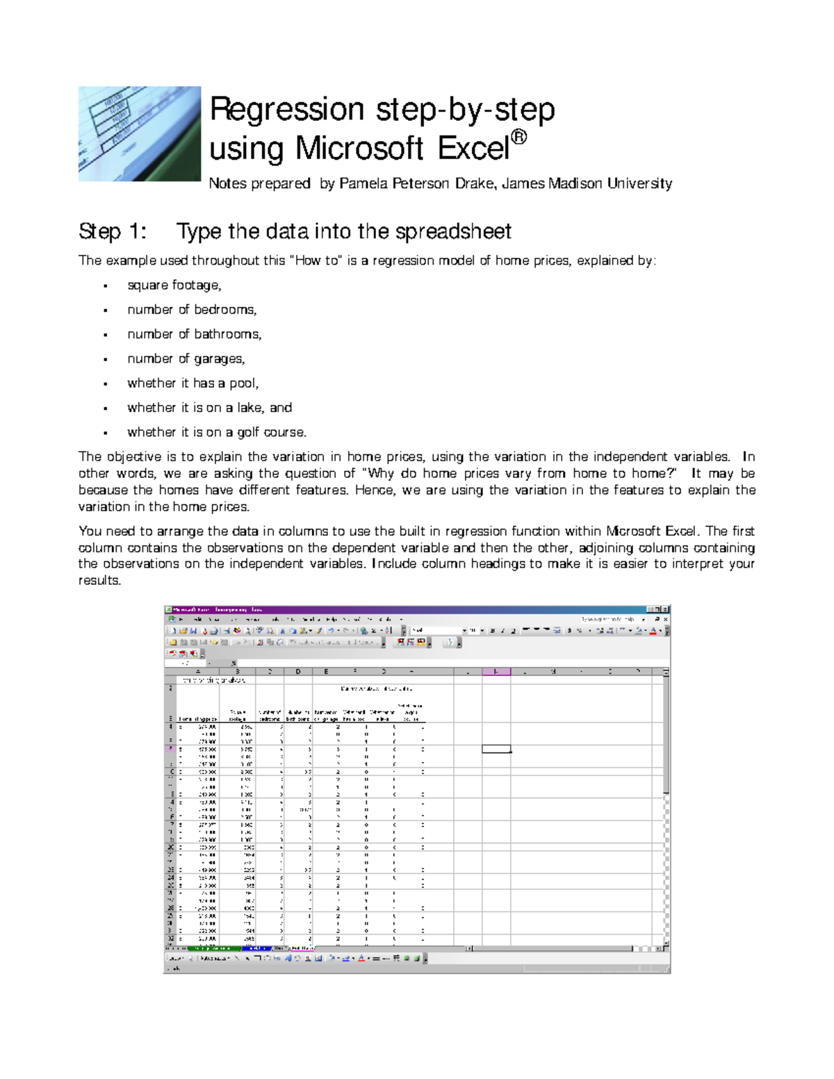 Regression excel - Regression step-by-step using Microsoft Excel ...
