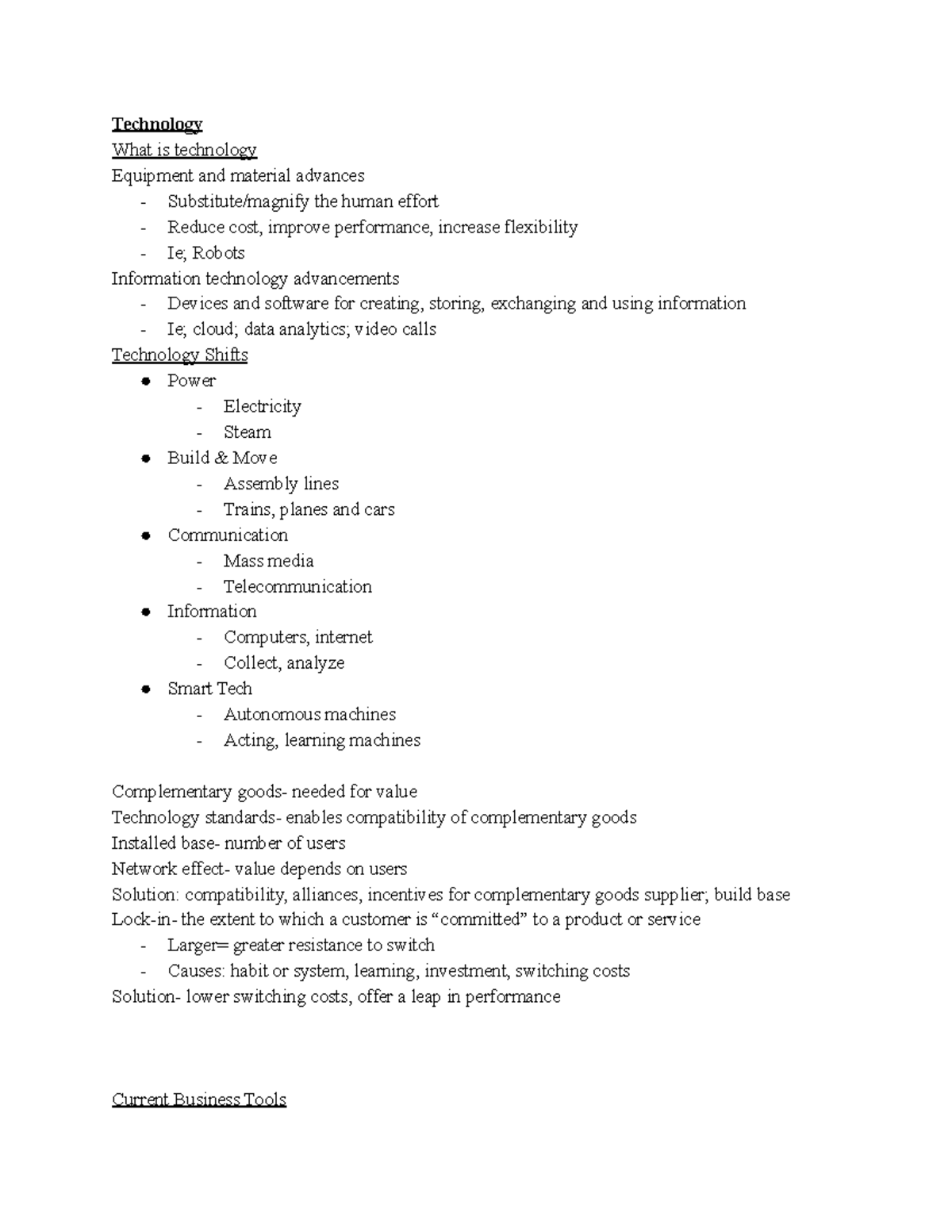 BU111 Exam Review - Technology What is technology Equipment and ...