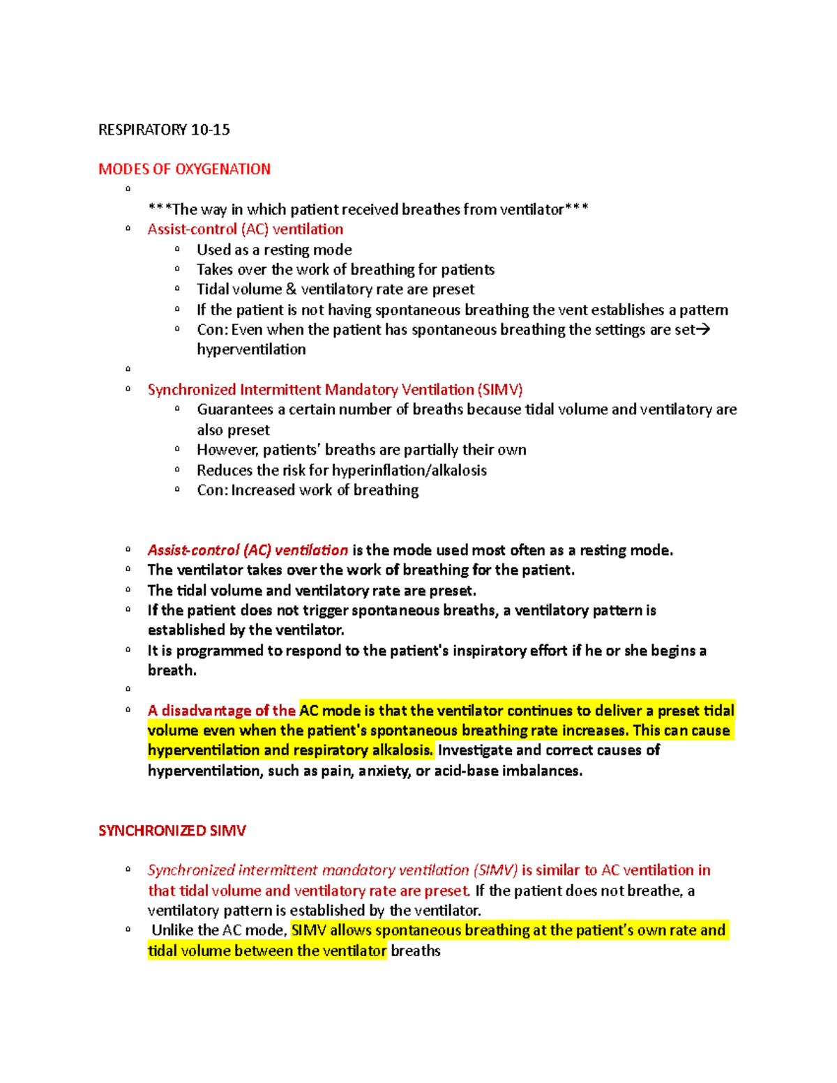 Final EXAM PREP Notes - NURS 241 - Mercy - Studocu