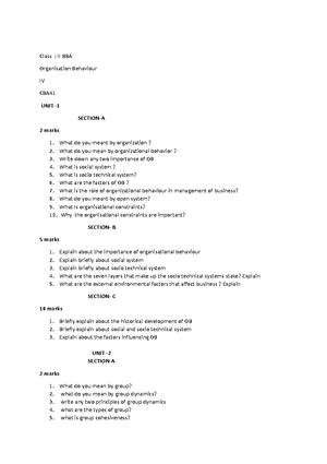 Unit-3 OB - Simple notes for study - Unit-3 Group Dynamics Foundations ...