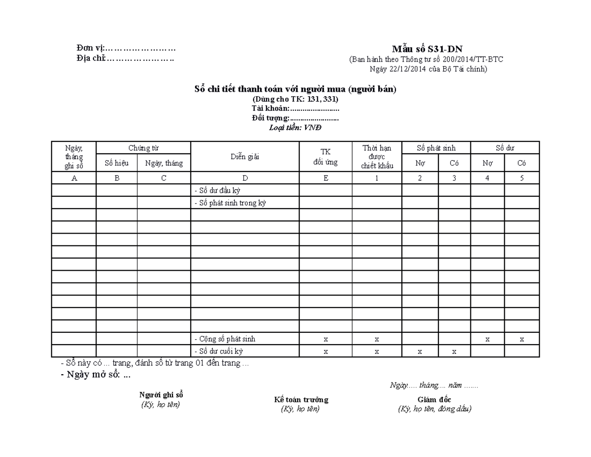 CT thanh toán - gzghhwesdg - Đơn vị:........................ Địa chỉ:....................... Mẫu ...