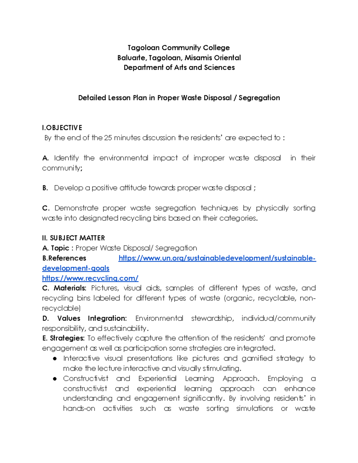 Tagoloan-Community-College - Tagoloan Community College Baluarte ...