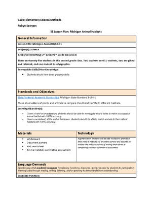 WGU 5E Lesson Plan Template Living Things - 5E Lesson Plan Template ...