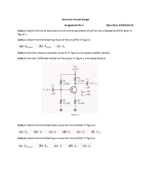 Assgn 01 - Assingment - EN-313: Probability and Random Variables Assignment No: 1 Q1: Mr. Saja ...