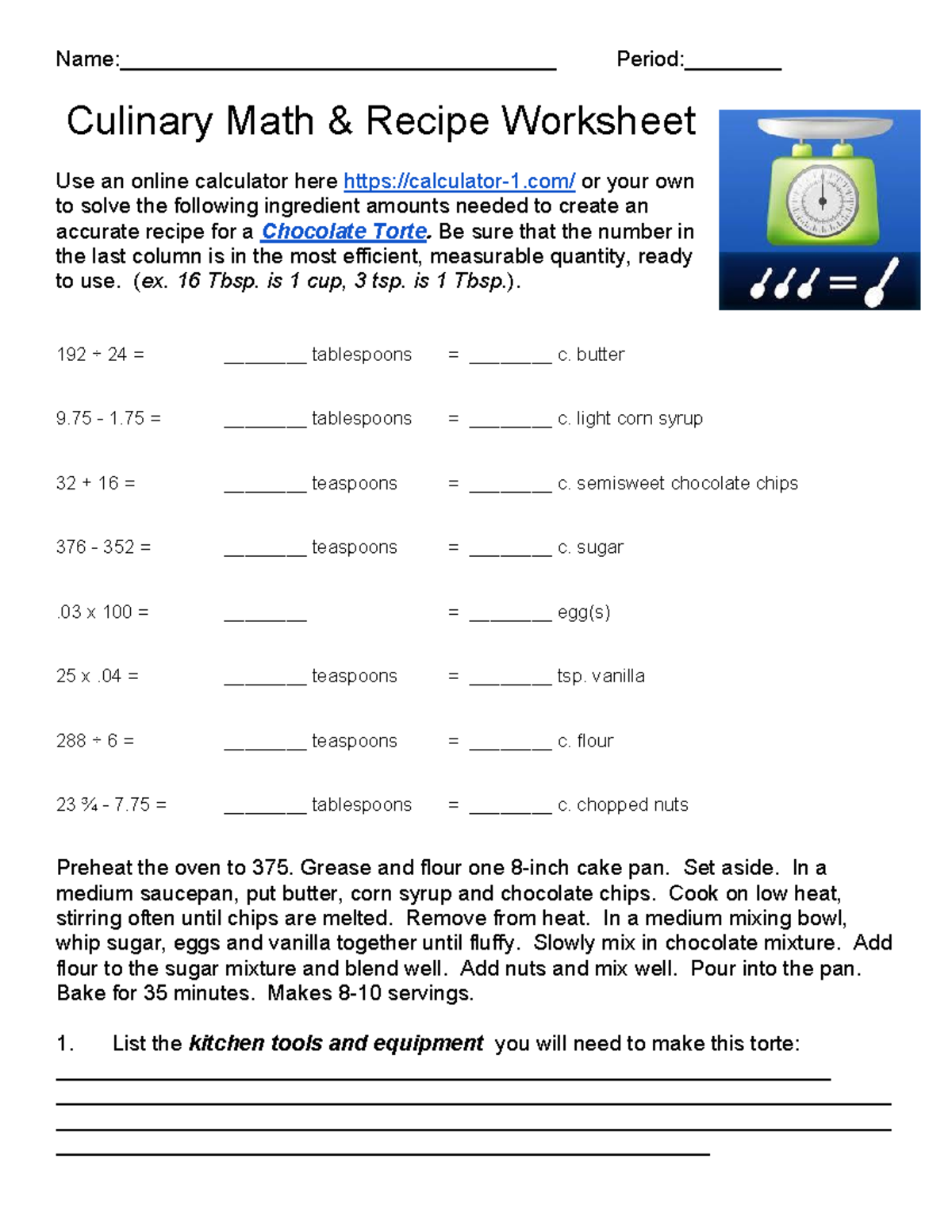 Annotated-Culinary%20Math%20Packet-1.docx - Name ...