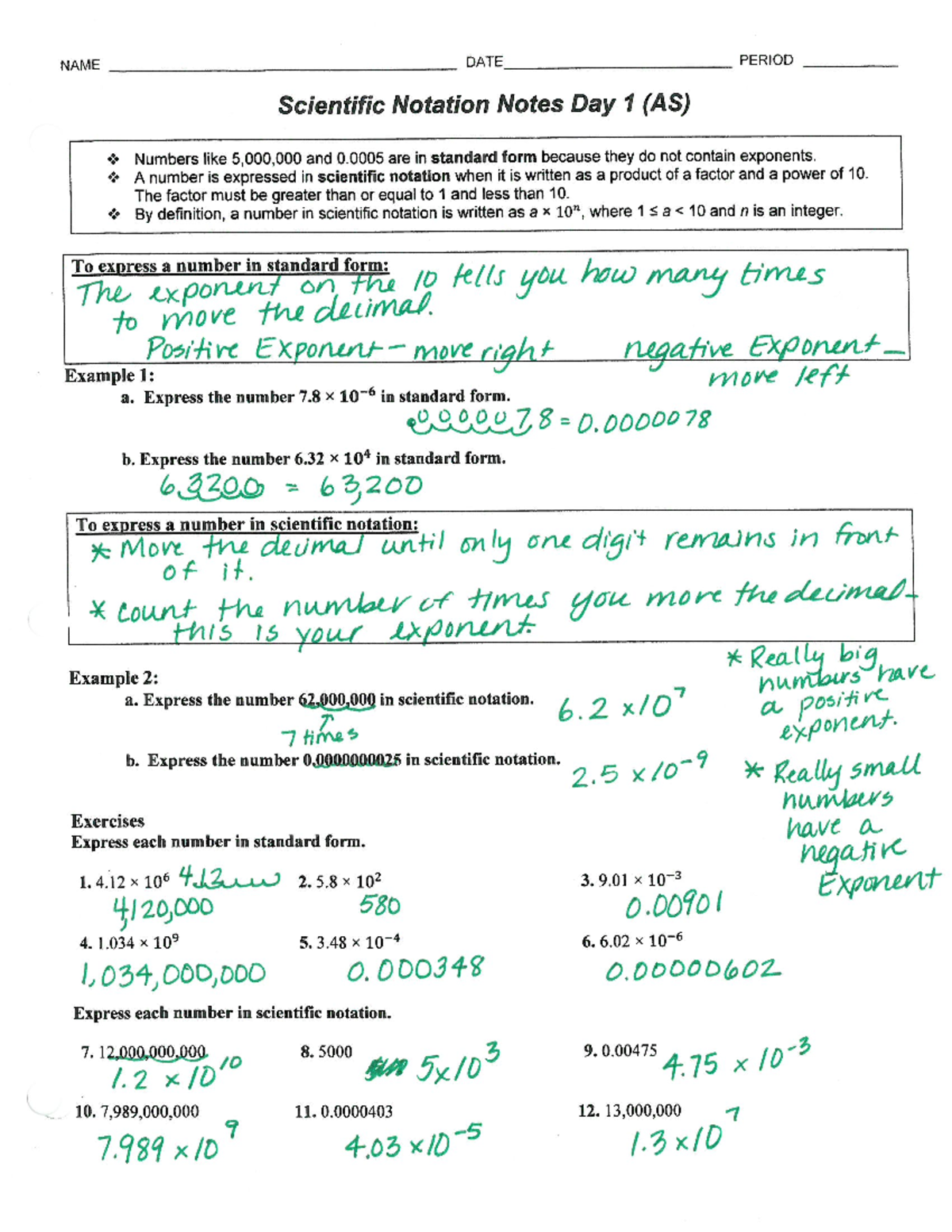 Scientific Notation Notes - Studocu