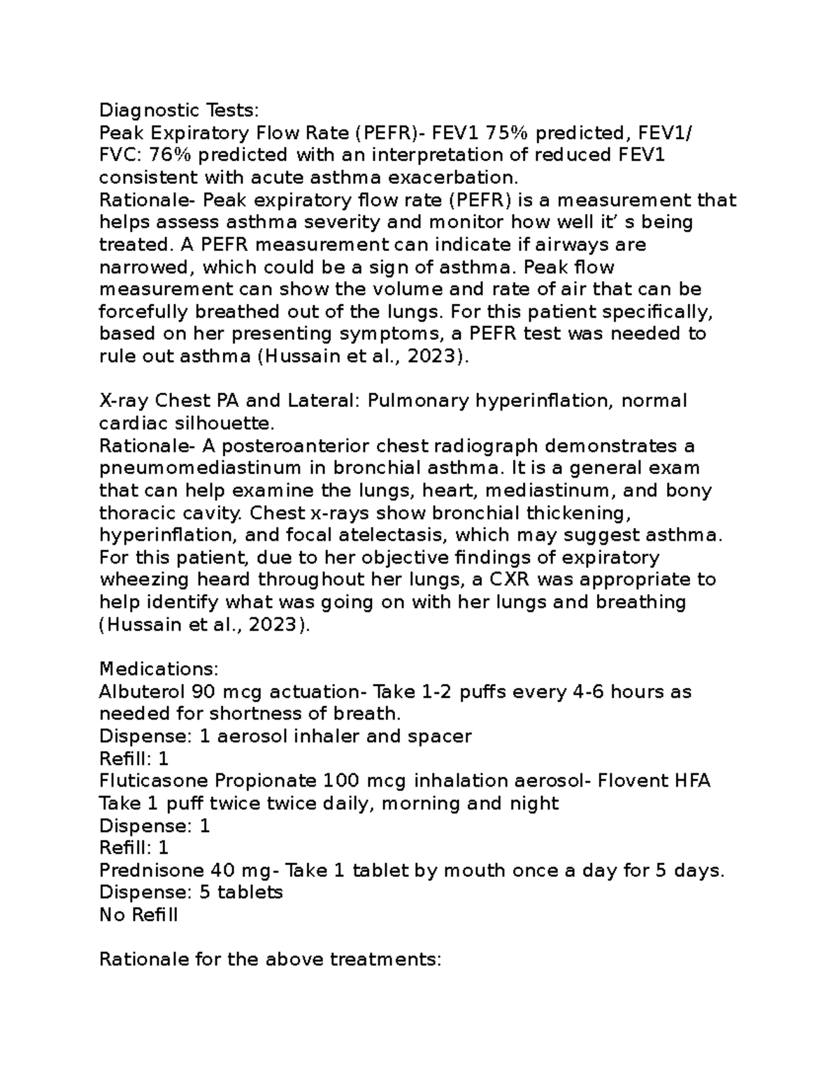 NR-602 week 2 ihuman - Diagnostic Tests: Peak Expiratory Flow Rate ...