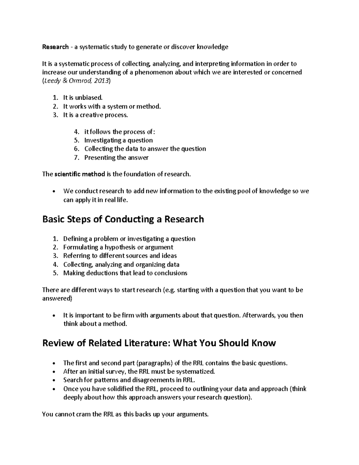 Thesis Writing - Preliminary Research Steps - Research - a systematic ...