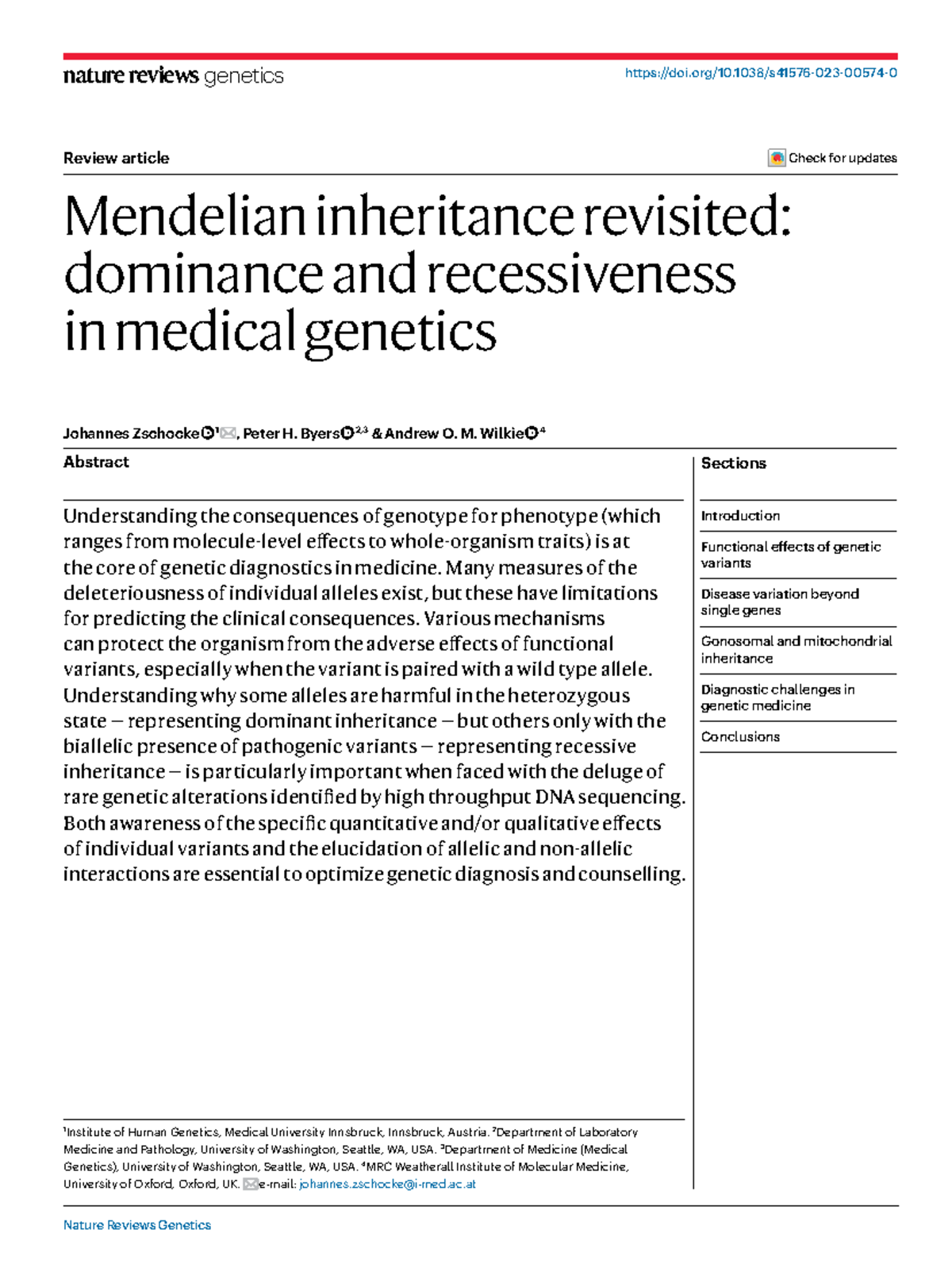 Mendelian inheritance revisited dominance and recessiveness in medical ...