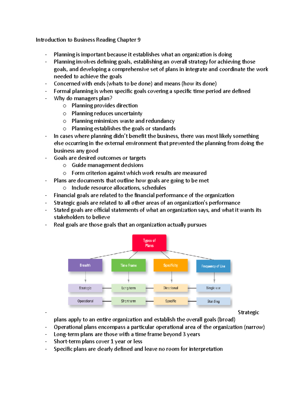 Introduction to Business Reading Chapter 9 - Studocu