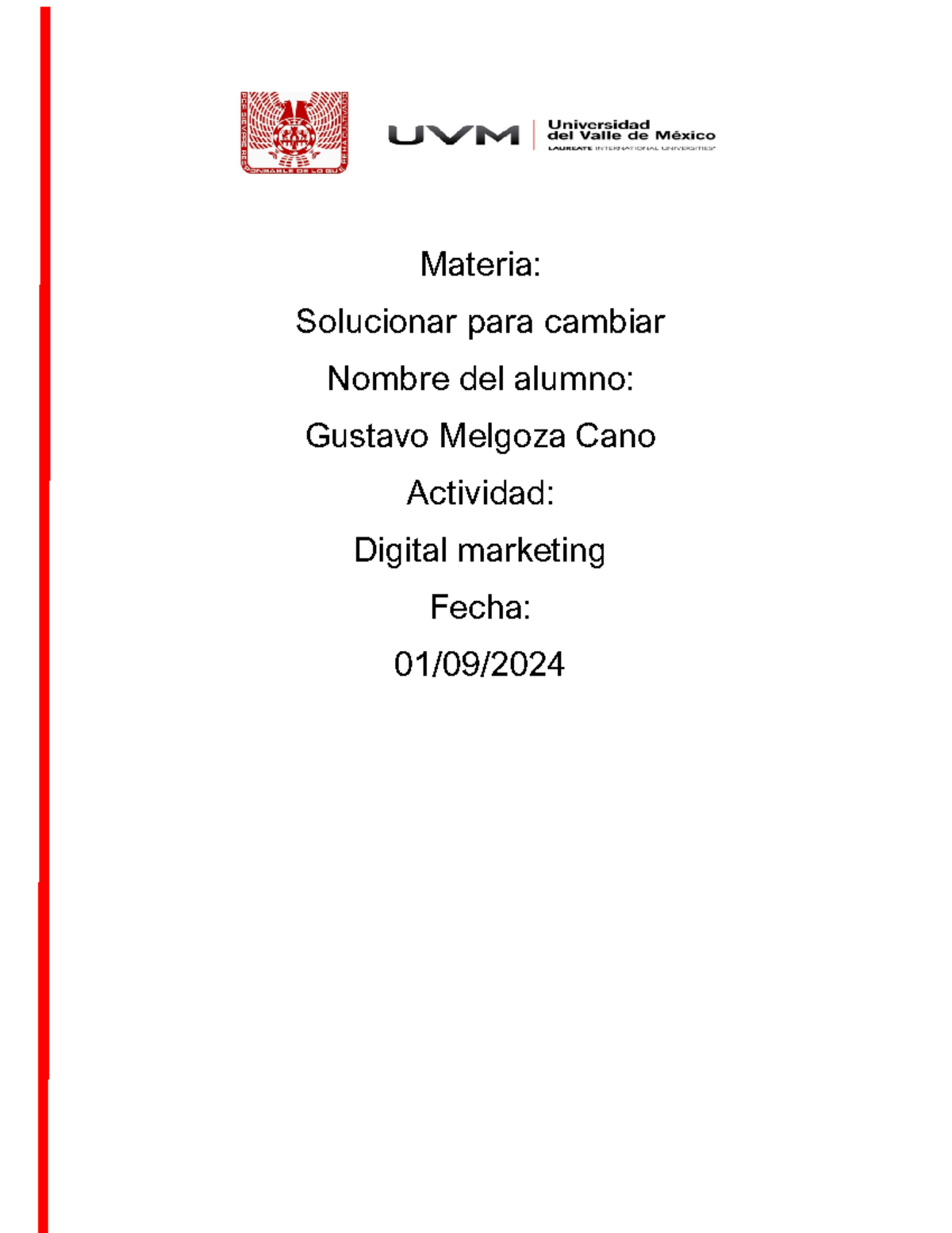 A1 GMC - trabajo - Materia: Solucionar para cambiar Nombre del alumno ...