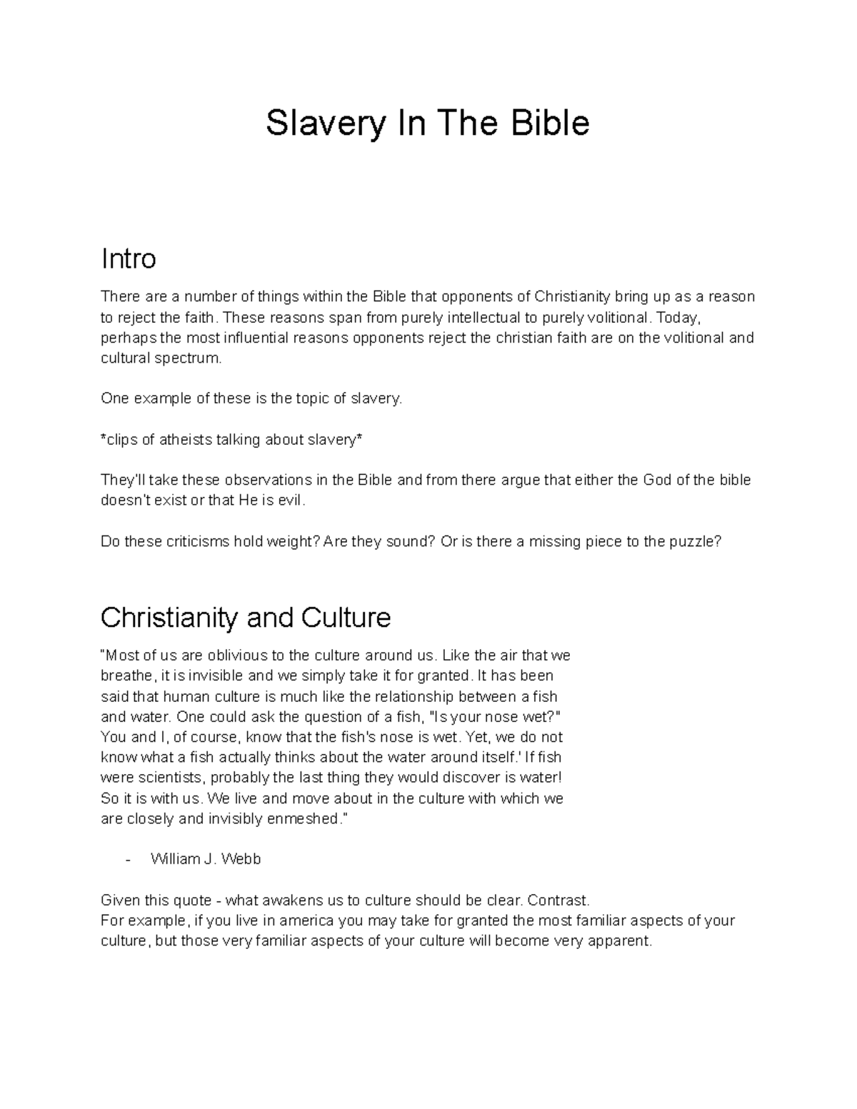 Slavery in the Bible A Historical Analysis - Slavery In The Bible Intro ...