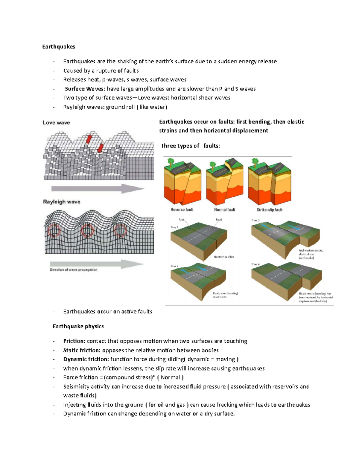 Earthquakes - Summary Global Environmental Hazards - Earthquakes ...