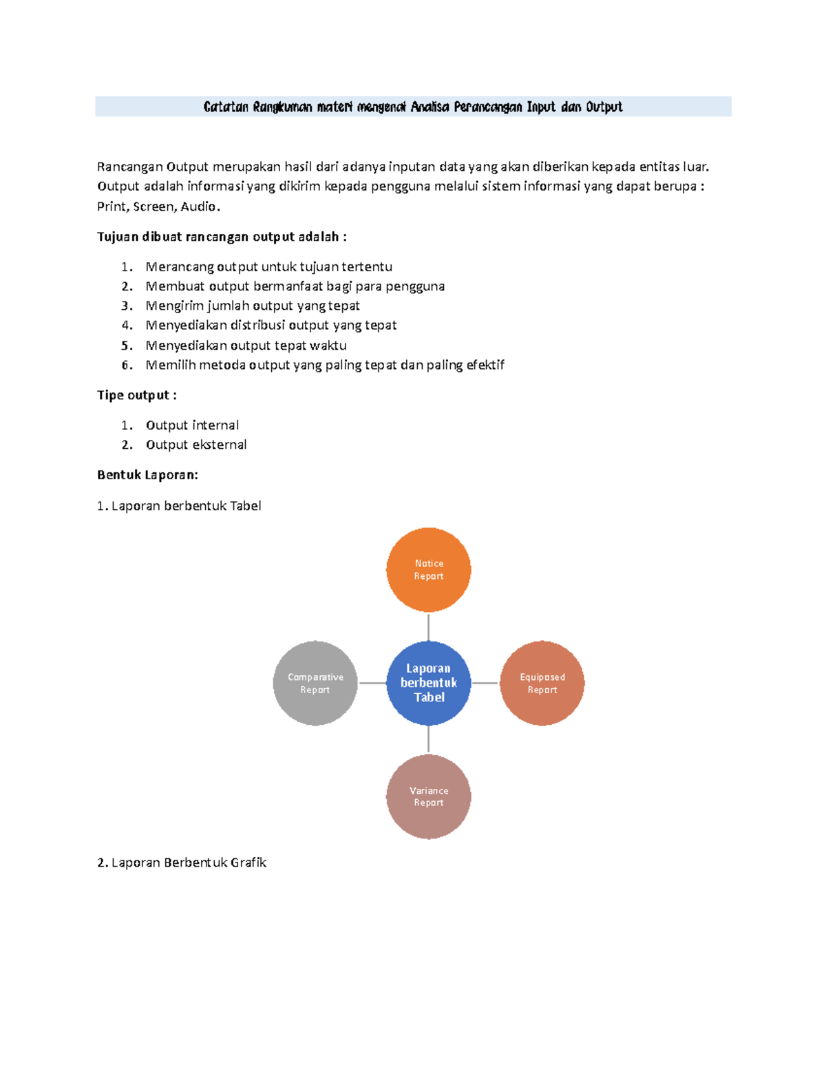 Catatan Rangkuman materi mengenai Analisa Perancangan Input dan Output ... Catatan Rangkuman materi mengenai Analisa Perancangan Input dan Output ...