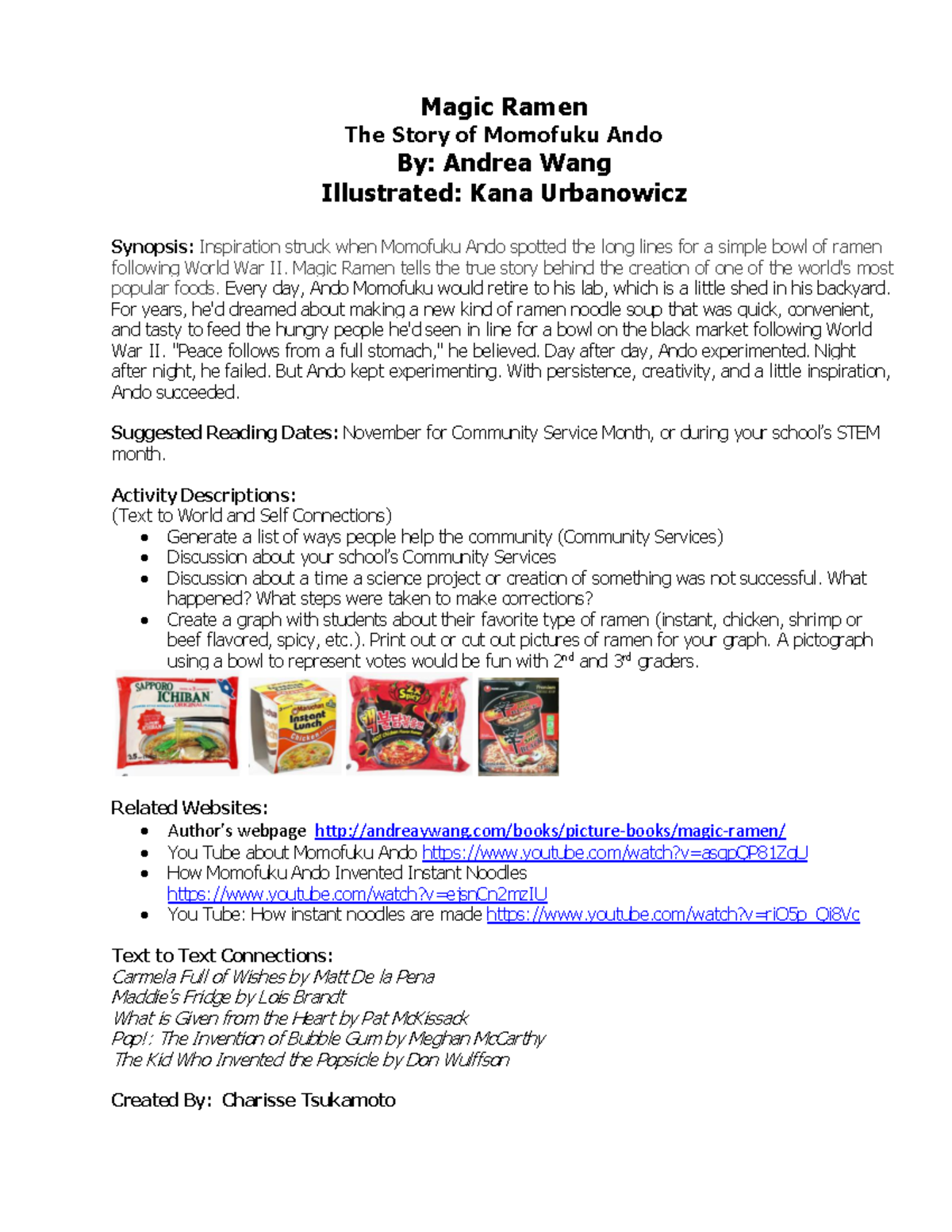 Magic Ramen - cooking - Magic Ramen The Story of Momofuku Ando By ...