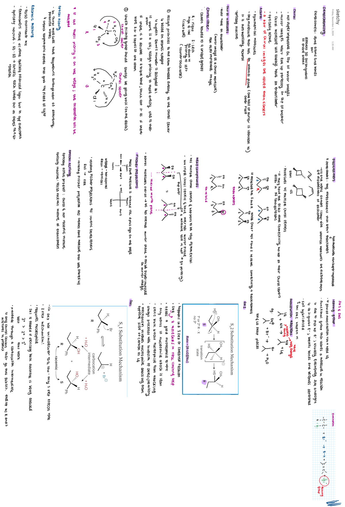 One Note - cheat sheet - sketchy SN1 SNZ Friday, November 1,2024 1:35 ...