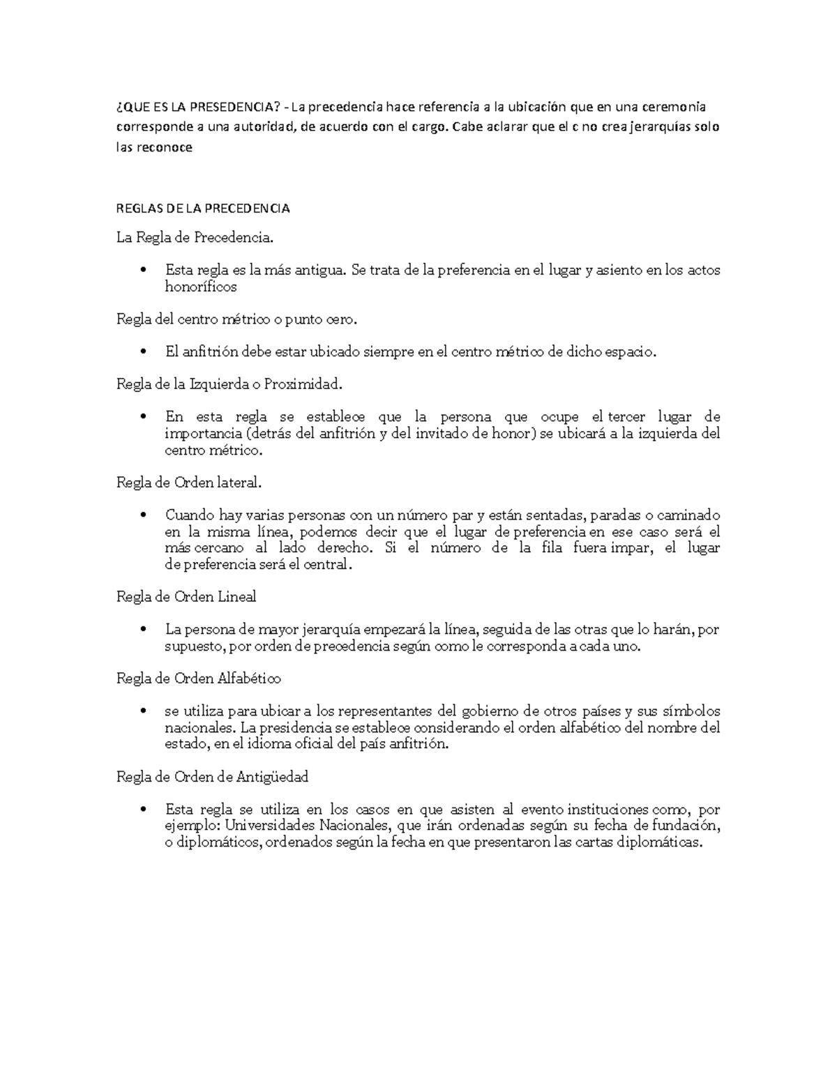 que es Precedencia - ¿QUE ES LA PRESEDENCIA? - La precedencia hace ...