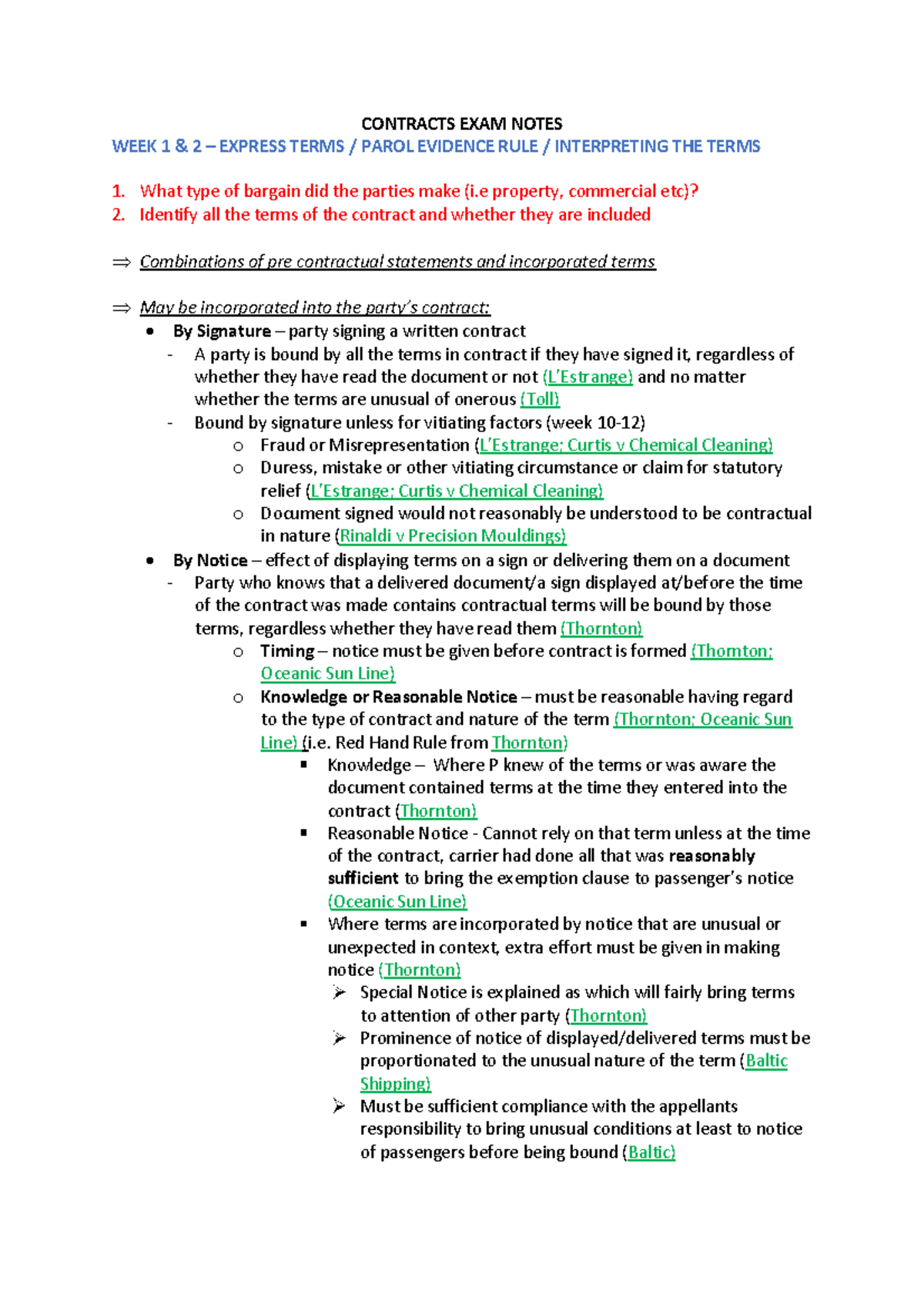 Contracts Exam Notes Warning Tt Undefined Function 32 Warning Tt Undefined Function 32