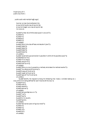 Java-notes - Java - Studocu