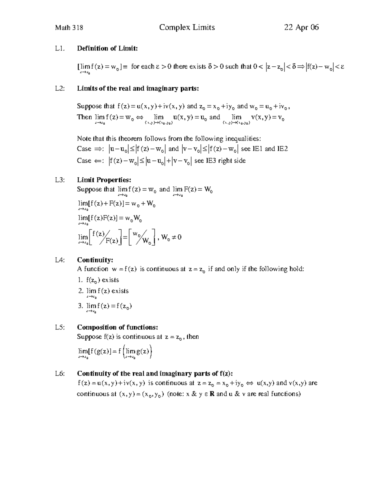 Complex - This class requires HEAVY Notes, this will help to get ahead ...