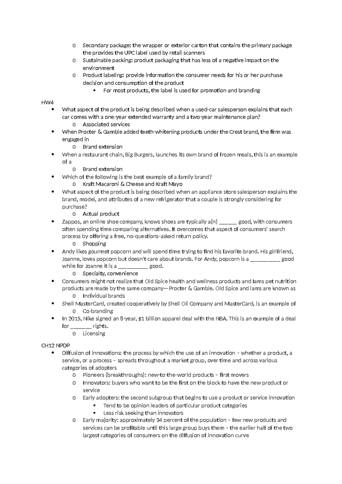 Marketing Chp 12 - notes on NDPD (New Product Development Process), the ...