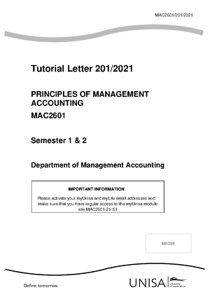 Exam Paper MAC2601 - FASSET 2020 Fasset 2020 MAC Principles of ...