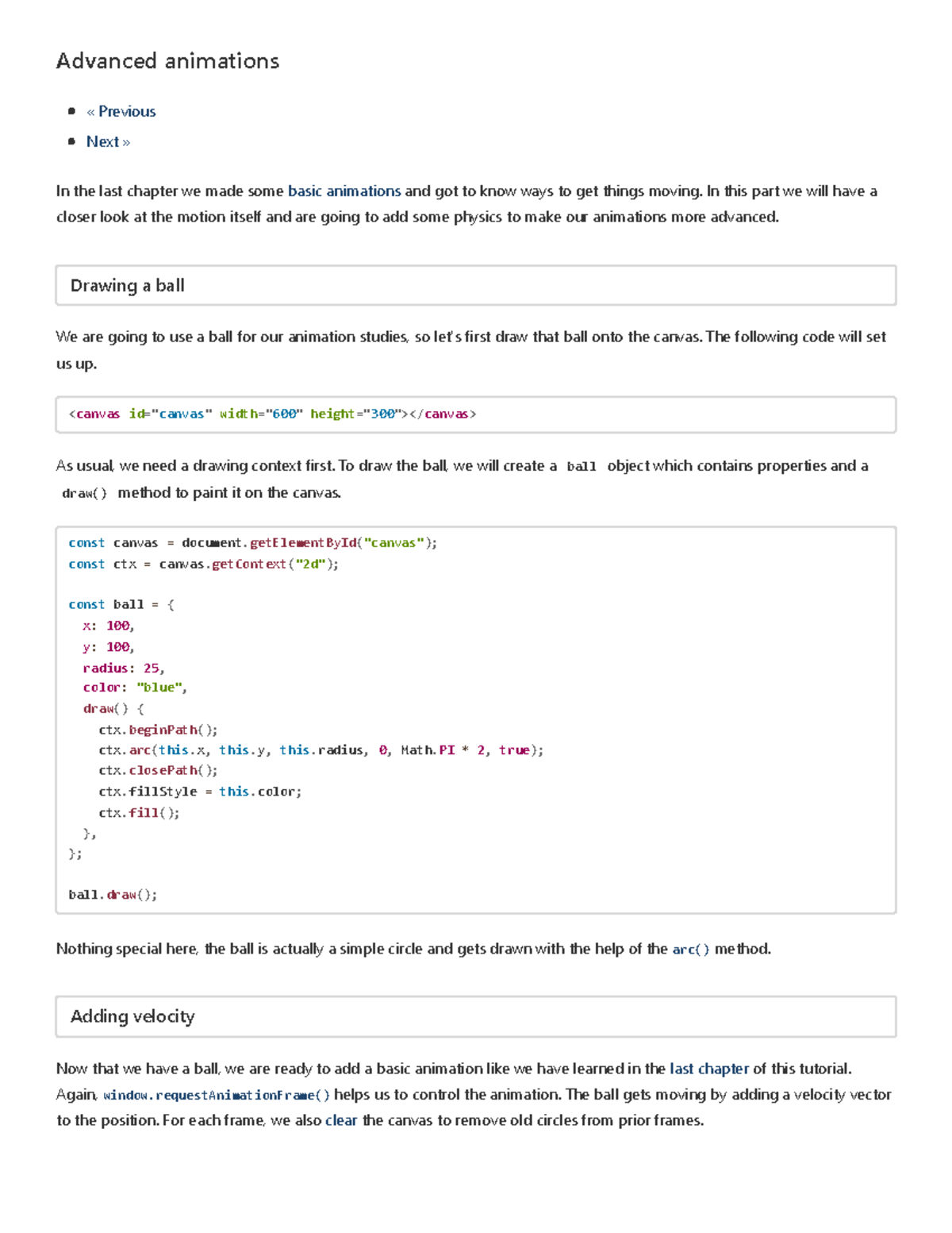 Web Apis Canvas Api Advanced Animations Advanced Animations Previous Next In The Last