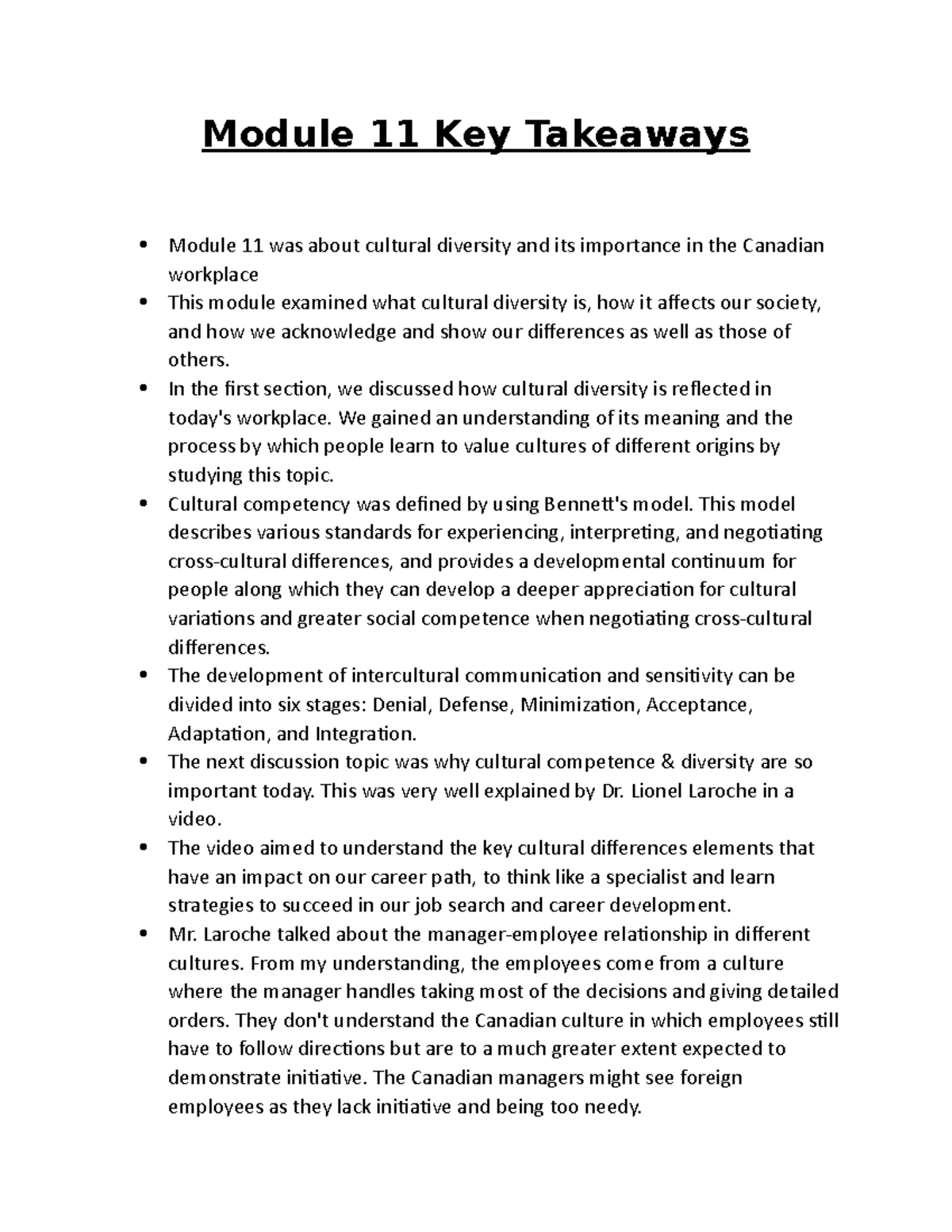 Module 11 Key Takeaways of Case Analysis - Management and ...