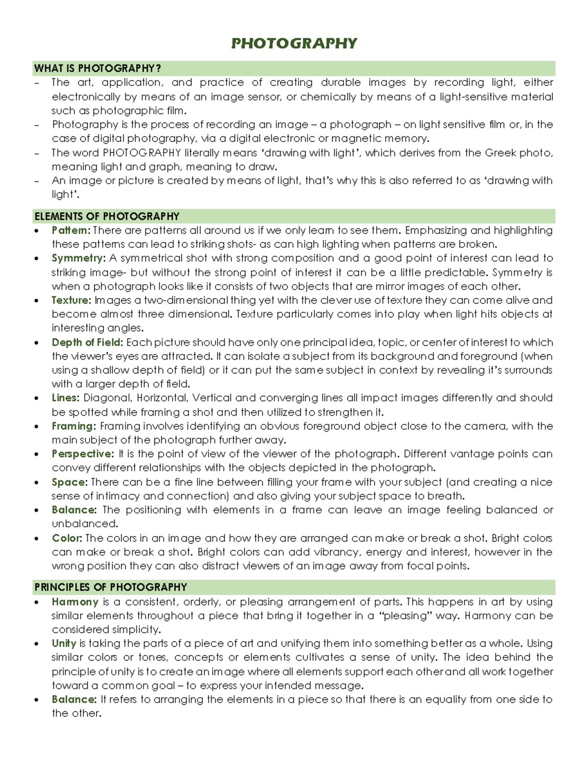 Photography ( Research) - PHOTOGRAPHY WHAT IS PHOTOGRAPHY? − The art ...