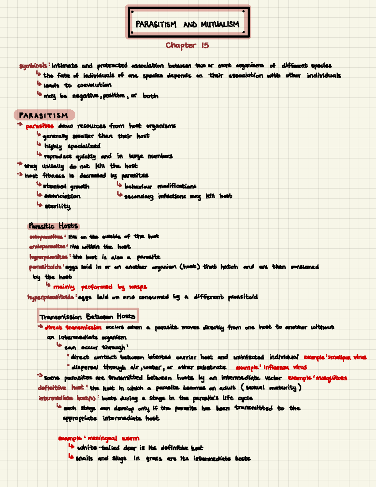 15- Parasitism-Mutualism - y ' PARASITISM AND MUTUALISM , i Chapter 15 ...