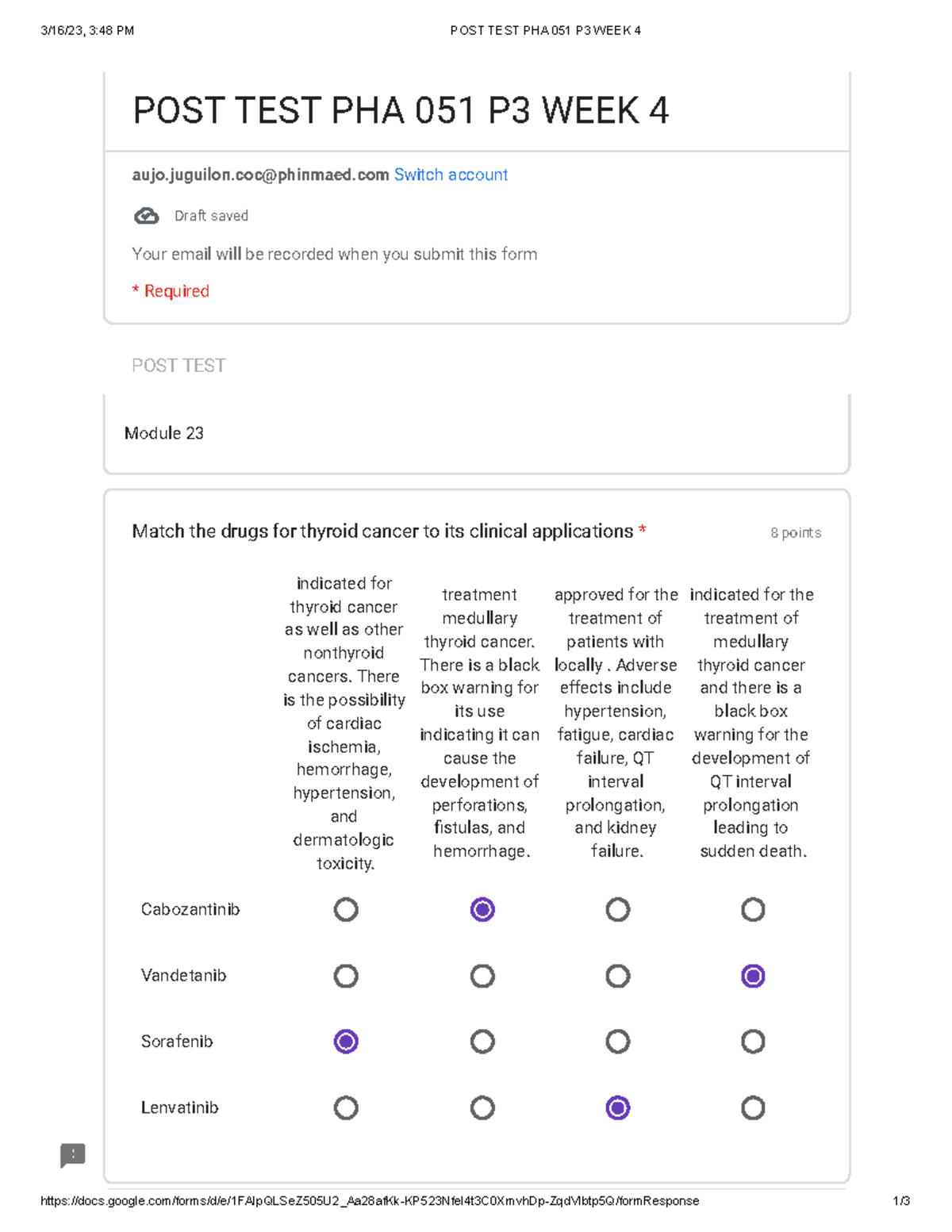 POST TEST PHA 051 P3 WEEK 4 - 3/16/23, 3:48 PM POST TEST PHA 051 P3 ...