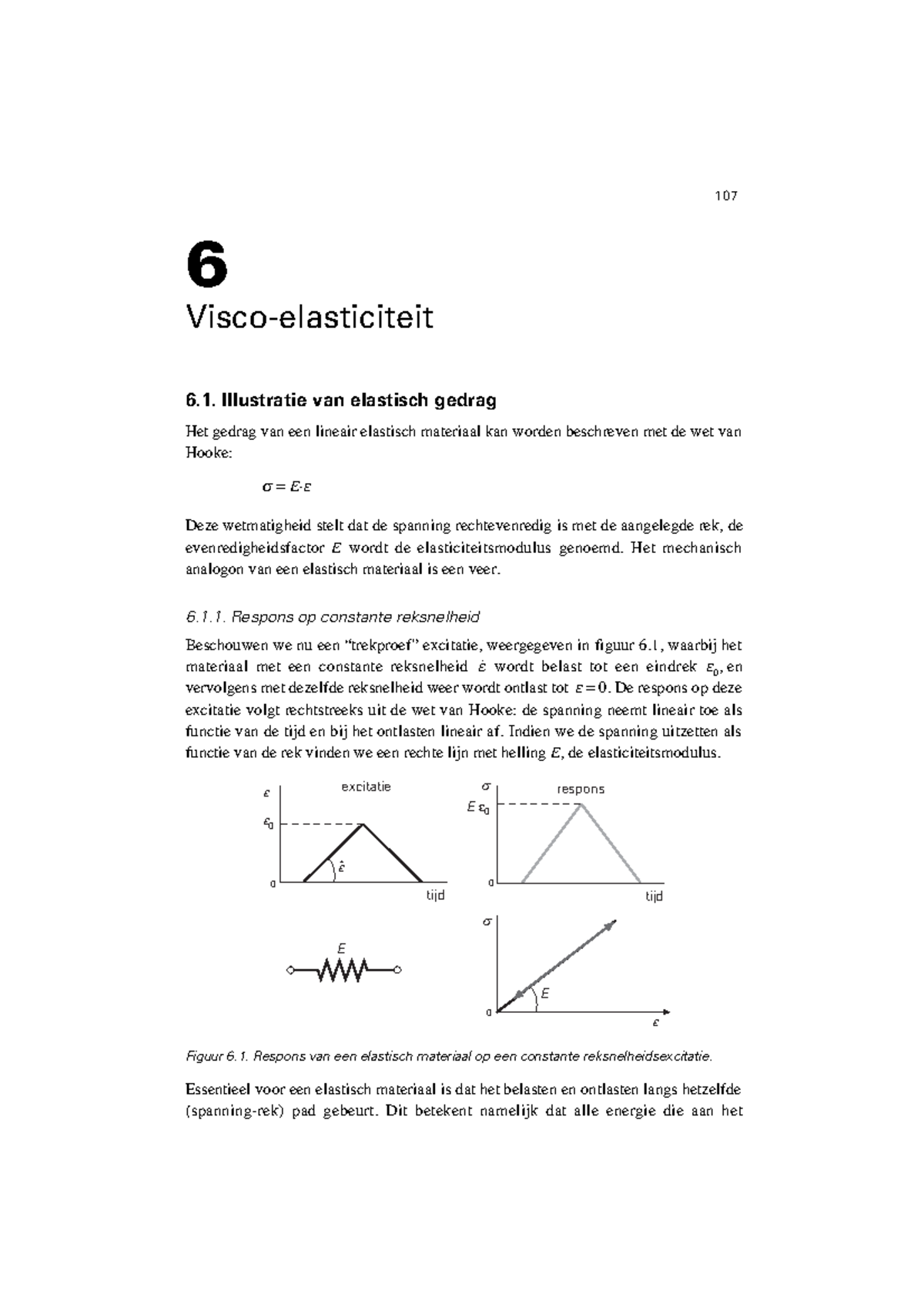 Visco elasticiteit - 107 6 6. Illustratie van elastisch gedrag Het ...