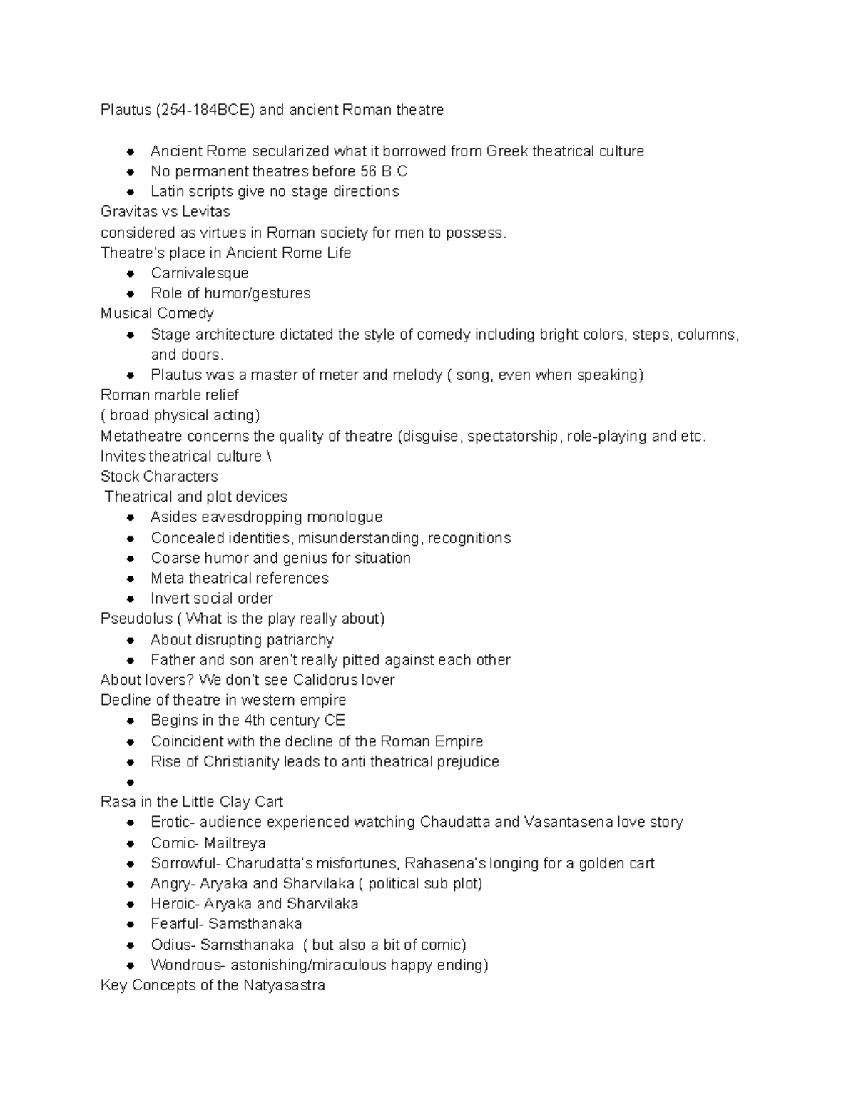 TDHT 21 ( Notes) - Plautus (254-184BCE) and ancient Roman theatre ...